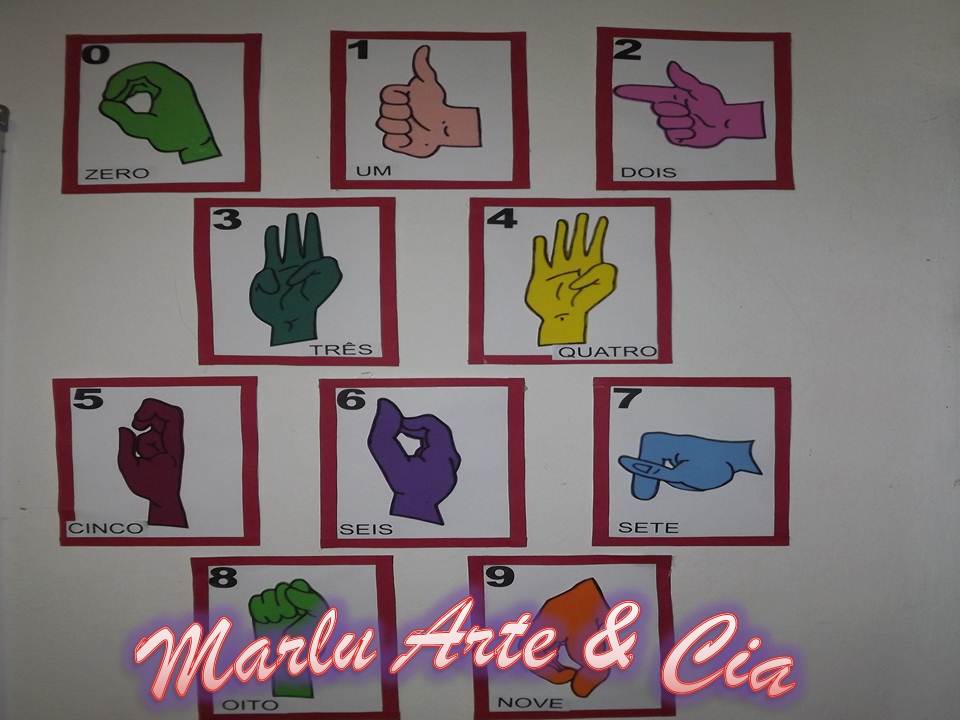 Marlu Arte & Cia: Numerais em LIBRAS