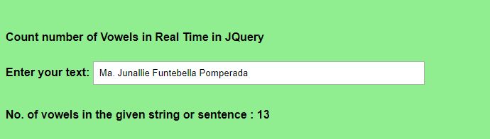 Free Programming Source Codes And Computer Programming Tutorials Count Number Of Vowels In Real