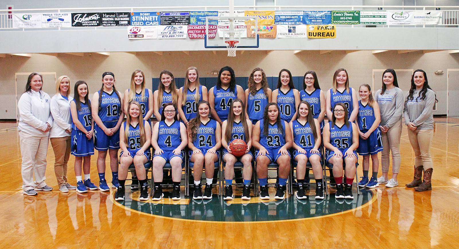 Crittenden County Basketball: Lady Rockets 2018-19 Team Photo