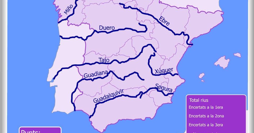 EL BLOG DE JULIA: Joc: Els principals rius d'Espanya