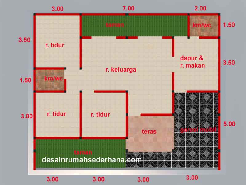 Gambar Denah Rumah Type 21 Kumpulan Foto Berikutnya 36 Gambar 60 di ...