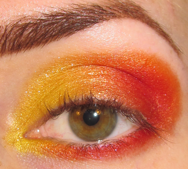 Glitter is my Crack: Fiery Sunset Eye Makeup Look + Picture Tutorial