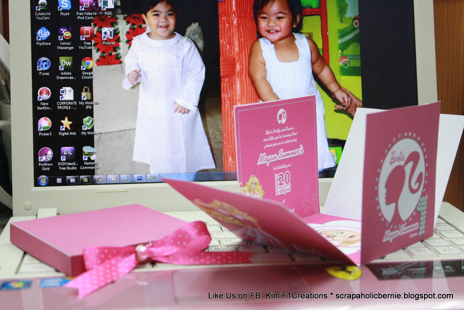 F1 Digital Scrapaholic: Barbie Exploding Box Invitation