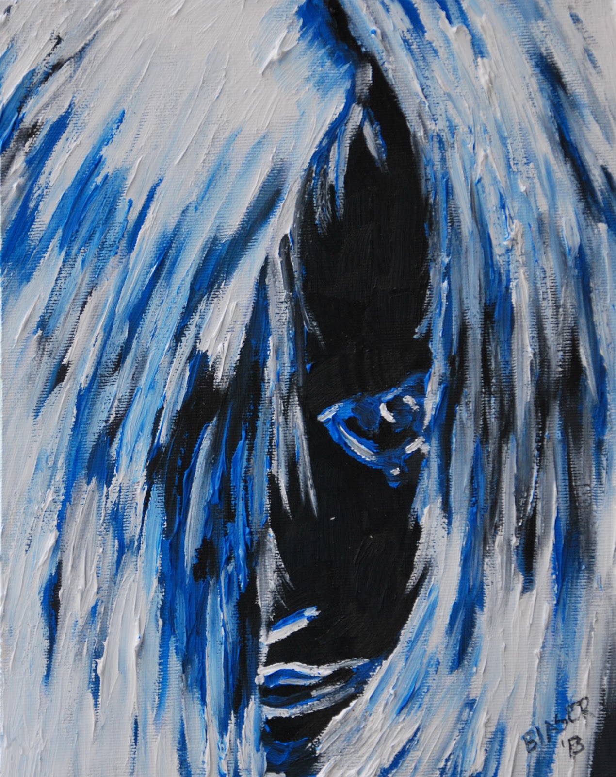 RMB Studio: Painting a Day: 8x10in negative photo painted