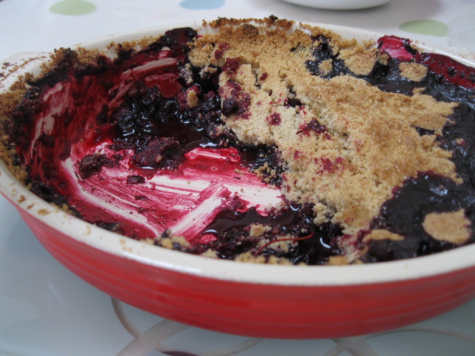 Family Square Meals: Jewelled Blackcurrant Crumble