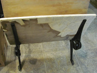 "Untangling" Entwined Treasures: Old School... Revamp a school bench