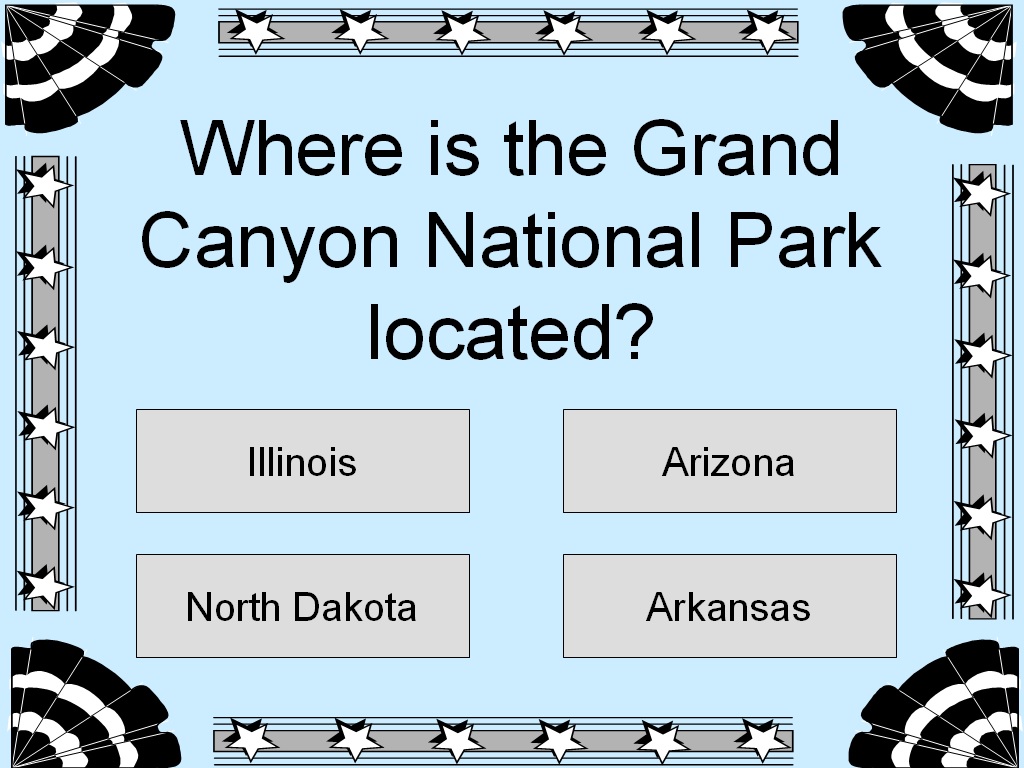 Student Survive 2 Thrive: American National Parks and Monuments Trivia Game