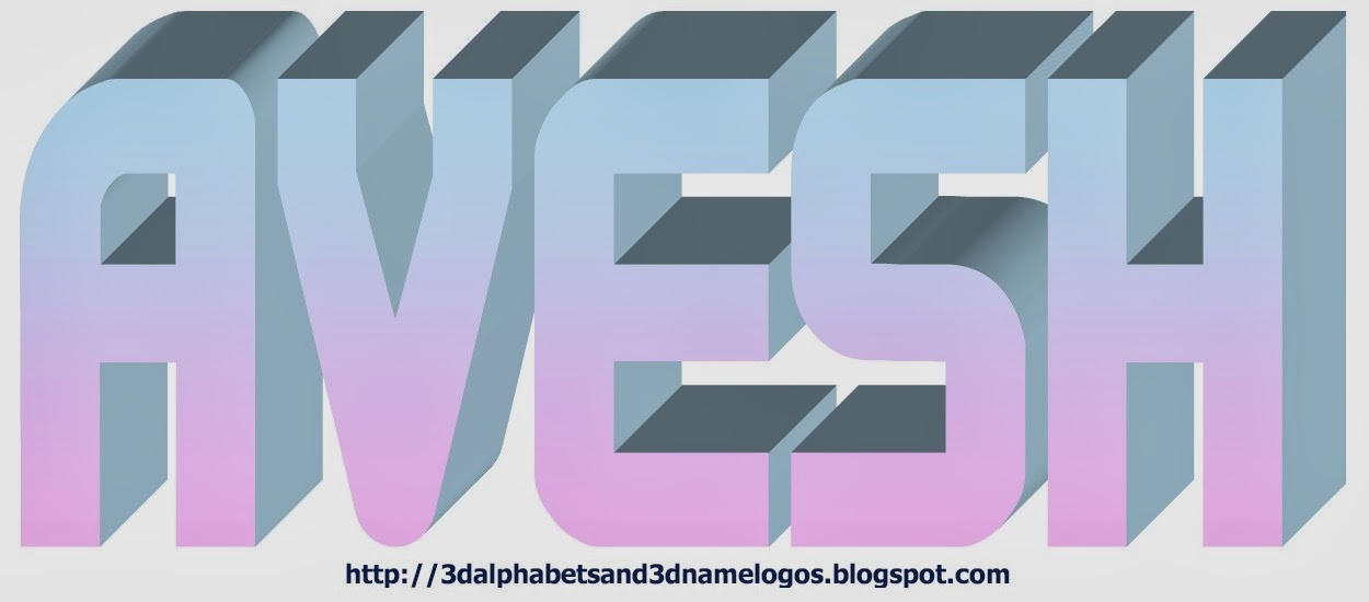3D Name Logos: Avesh 3D Name Logo