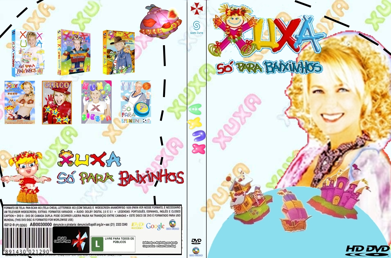 Universo Xuxa: Capas dos DVD - Xuxa Só Para Baixinhos (7 em 1)