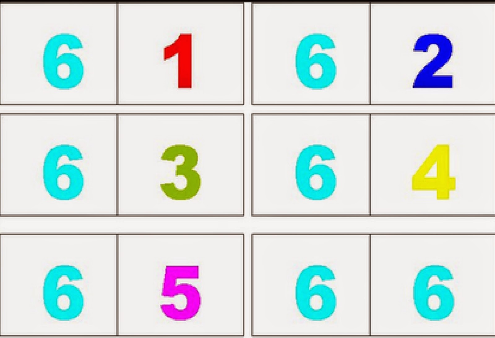1001 recursos TIC para la educación infantil: Números: Dominó de papel