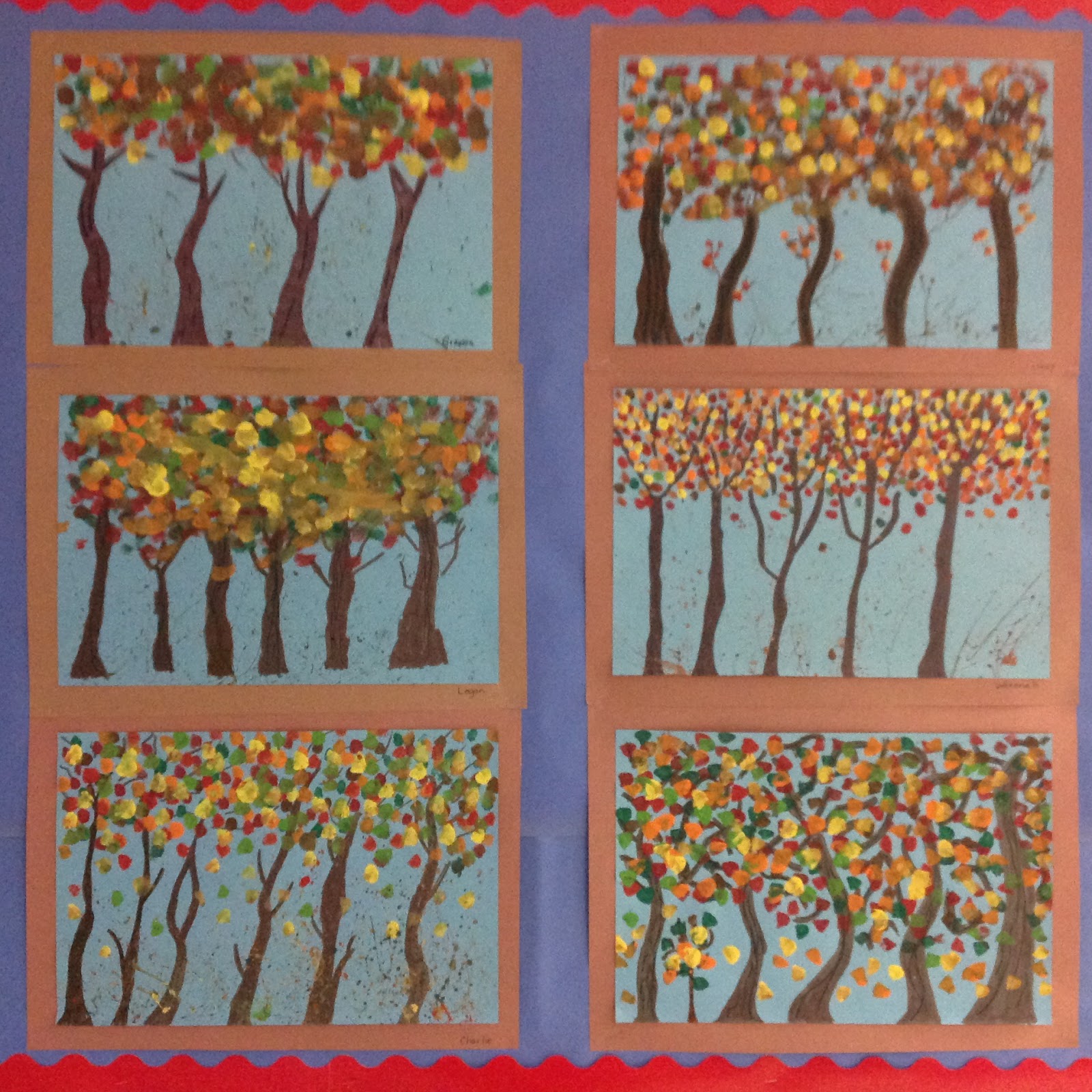 Mrs. Garber's Gallery: Grade 5 Fall Foliage Paintings