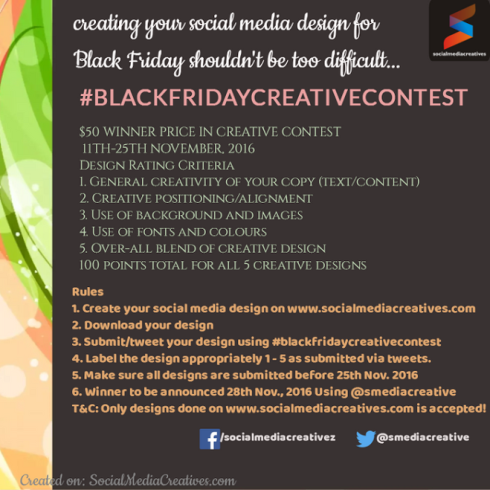 $50 Cash price for winning social media creative design in upcoming ...
