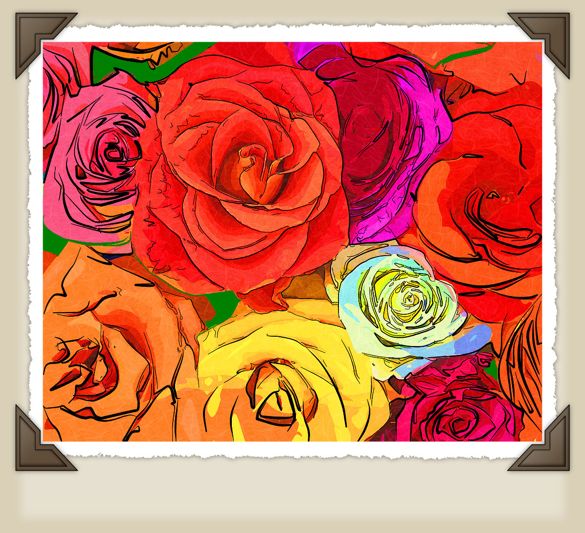 All This Is That: Three digital paintings by Jack Brummet: Roses