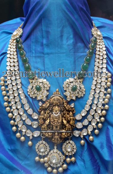 Kundan Set with Lord Balaji Locket - Jewellery Designs