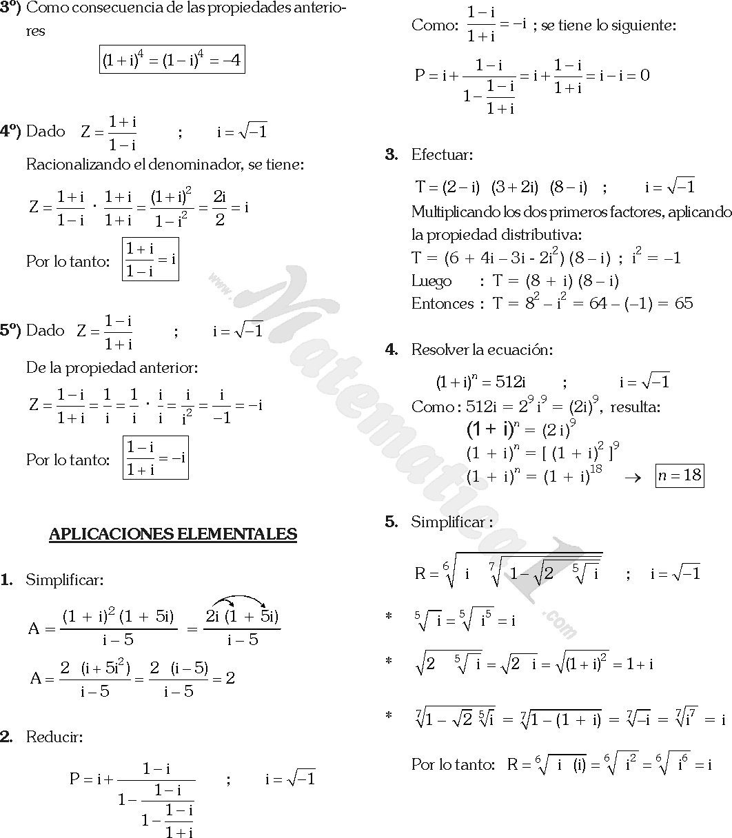 NUMEROS COMPLEJOS EJERCICIOS RESUELTOS PDF