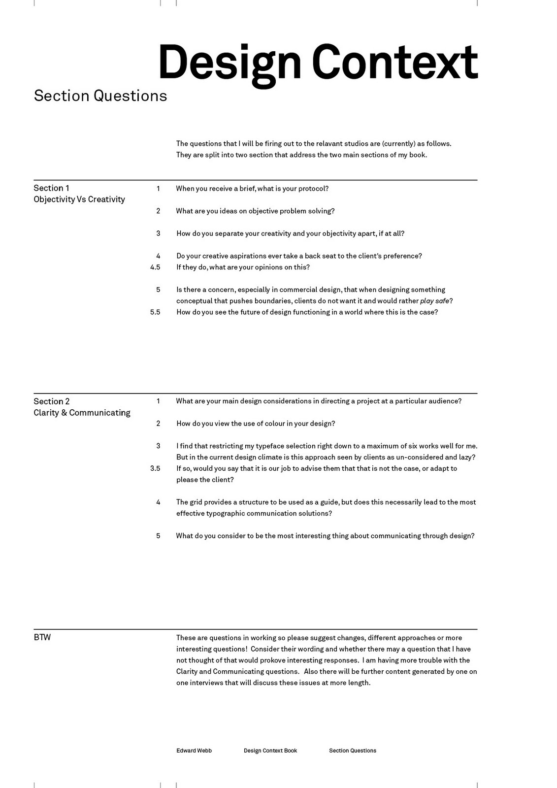 FMP: Design Context : Context Planning
