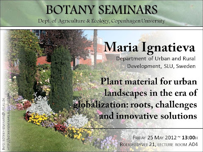 SOBI SEMINARS @ SCIENCE: 25 May: Maria Ignatieva