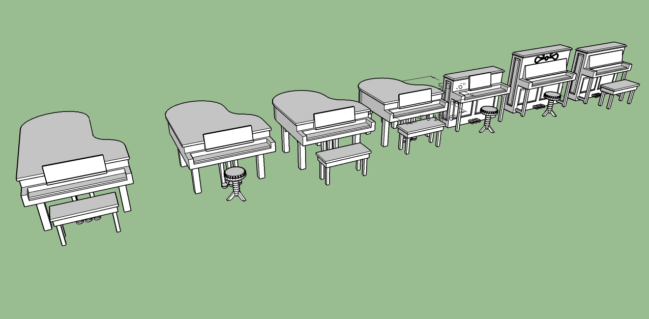 Nirvana Valley Model Railroad: Piano's, HO Scale, 3d printed at ...