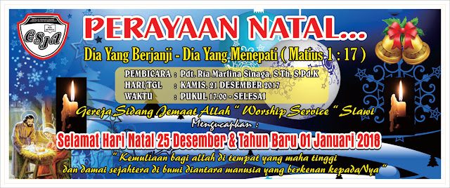 Contoh desain Banner spanduk Hari Natal tahun 2017 - Biologizone