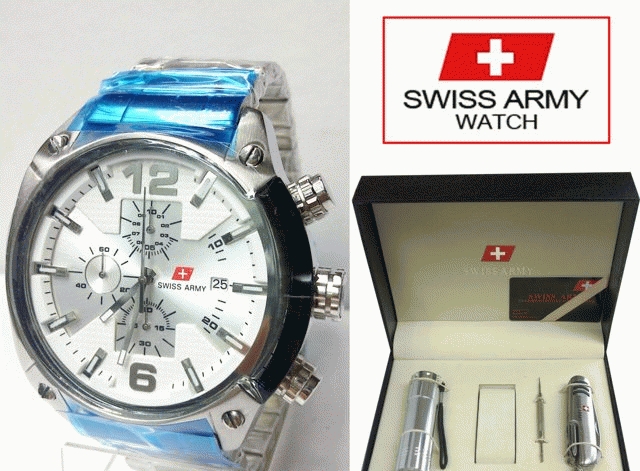 Jam Tangan Swiss Army SA-8671 SS Full Sett Original
