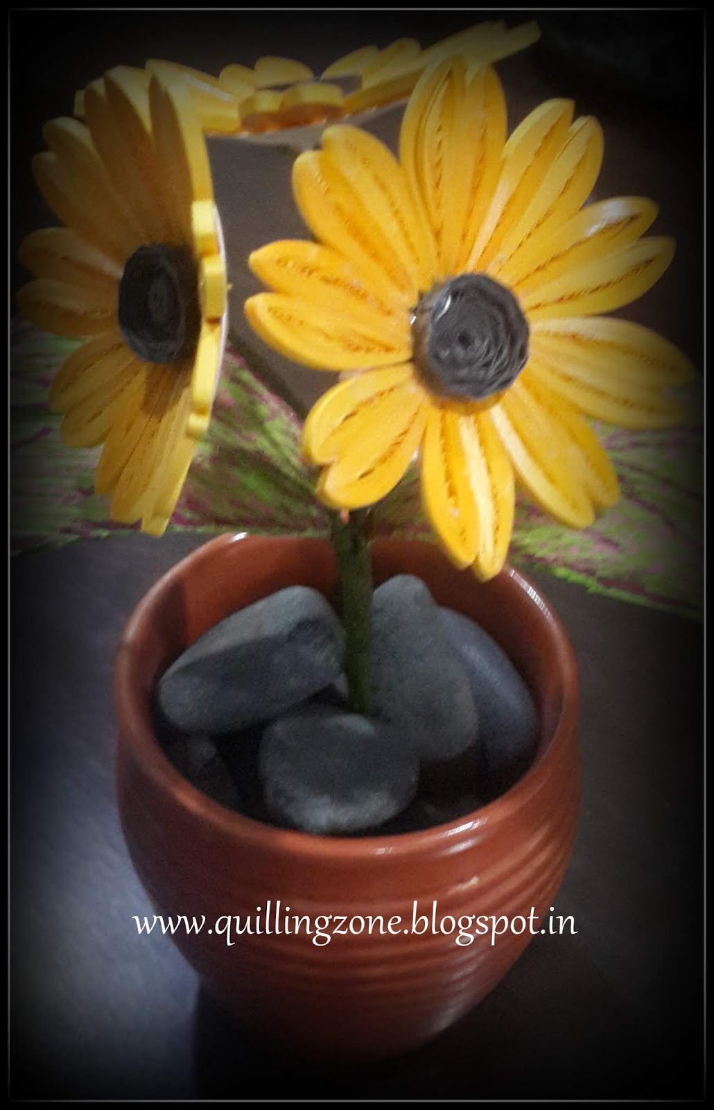 My Quilling Zone: Quilling yellow daisies