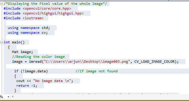 Opencv C Tutorial And Examples Accessing Pixel Value Of An Image Using Vec3b Function