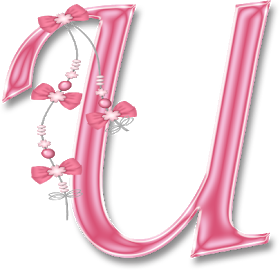 Abecedario Rosa con Lazos. Pink Alphabets with Bows. - Oh my Alfabetos!