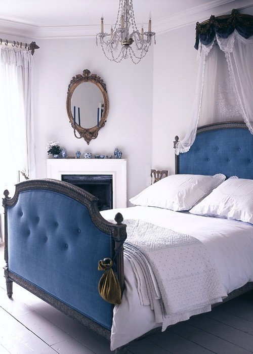 a perfect gray: the blue bed