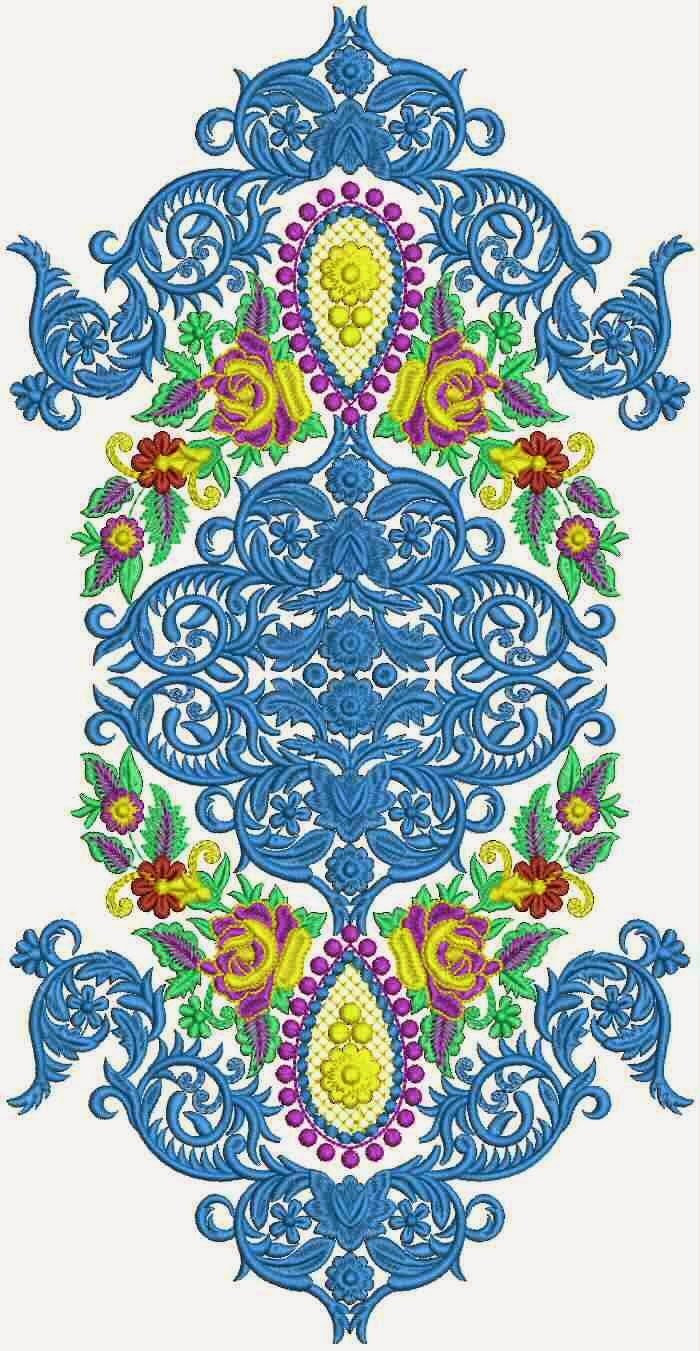 EmbDesignTube: Vintage Floral Embroidery Patch Work Designs