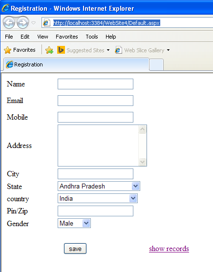 Simple Registration Form In C Dotnet Creating Aps Net Registration