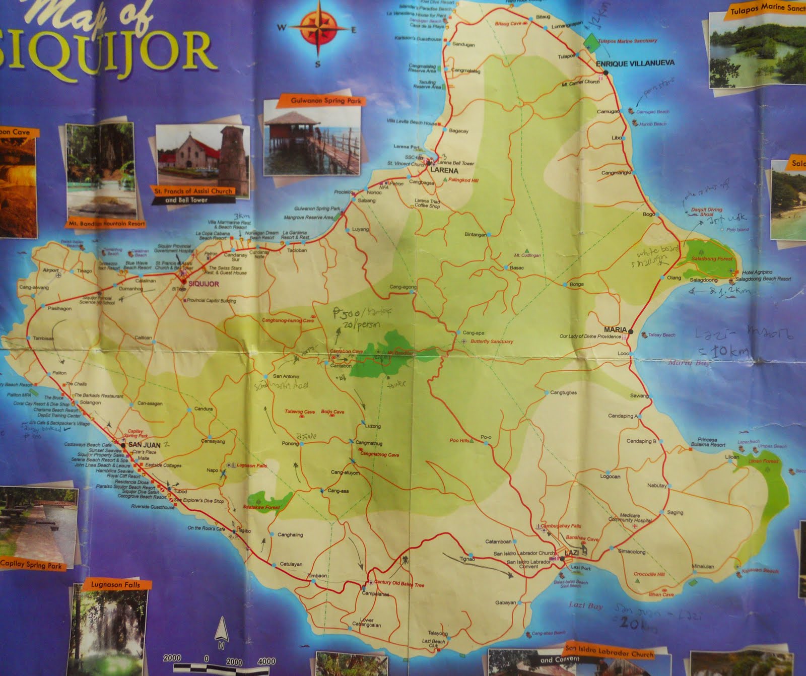 The Outdoor Guy: Official Map of Siquijor | I Got Dreads. | Dive. Bike ...
