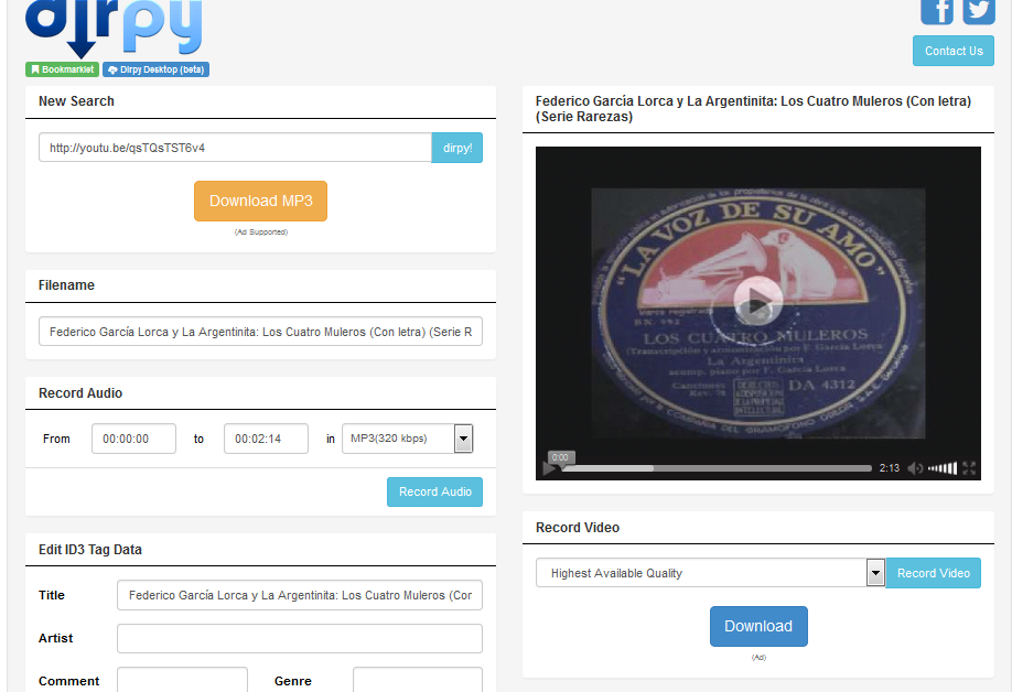 El Cajón del Maestro: Descargar un vídeo de yotube con dirpy