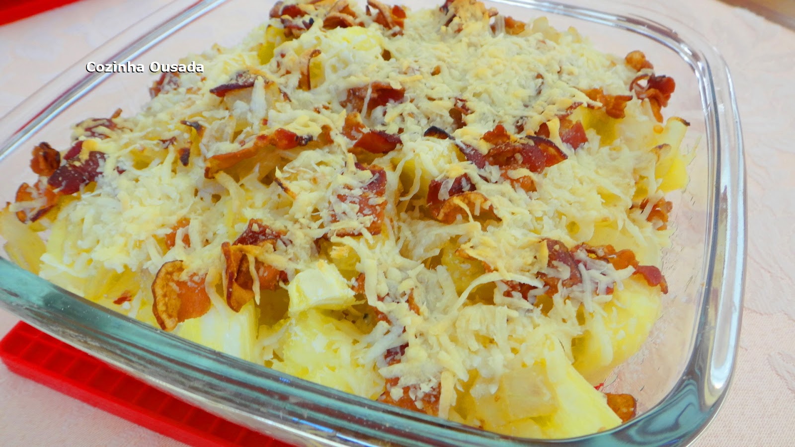Cozinha Ousada: Mandioca com Bacon e Parmesão