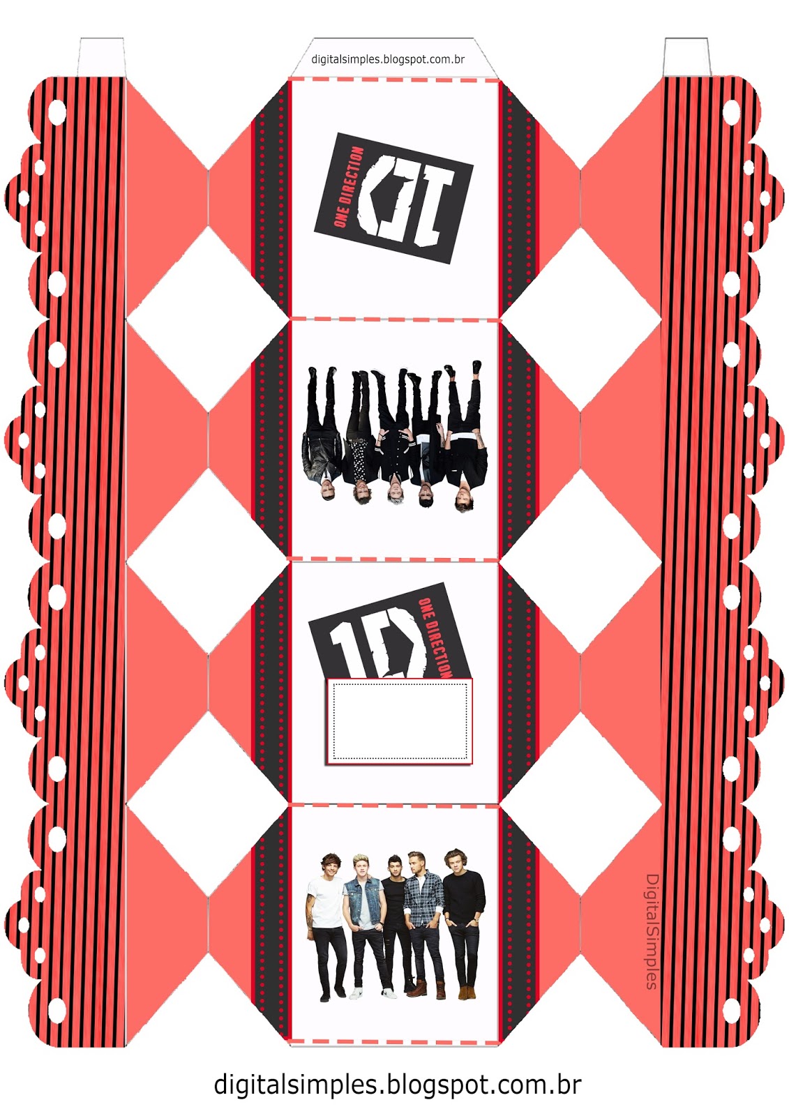 Kit de Aniversário Digital Tema "One Direction" para Imprimir ...