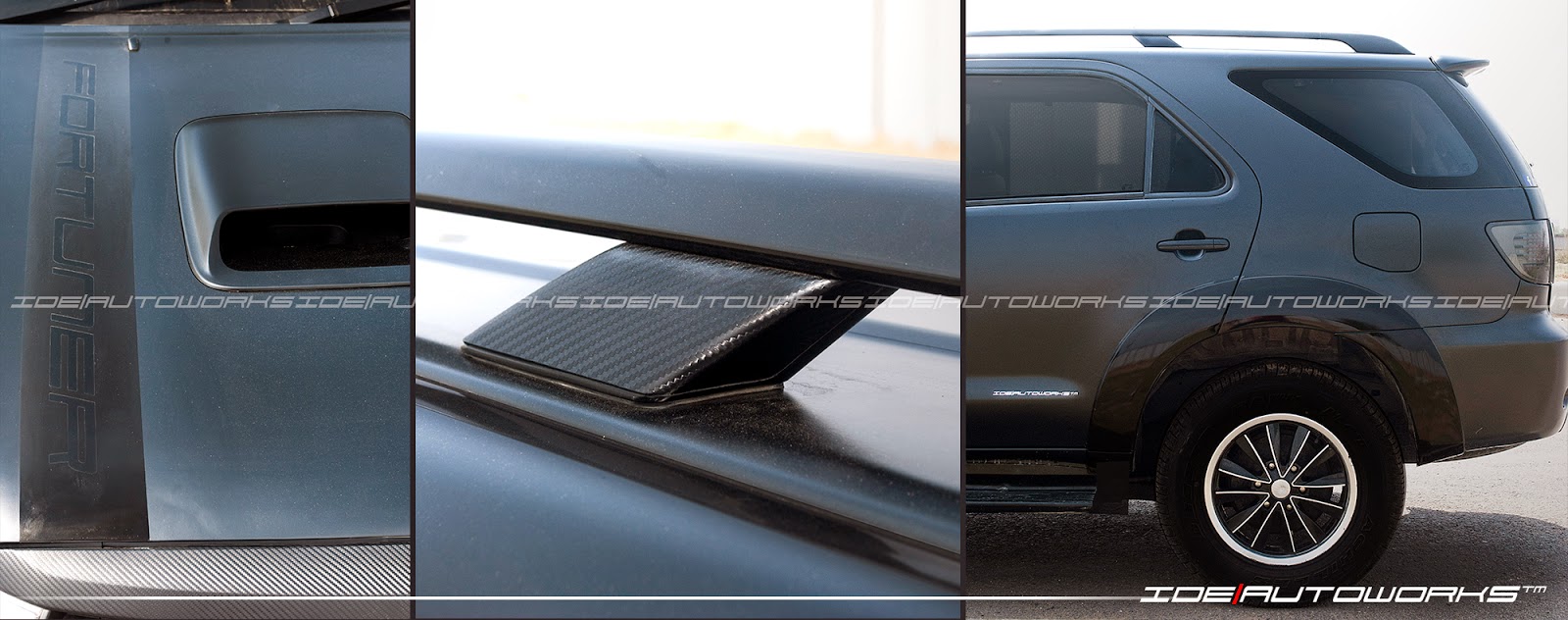 Toyota Fortuner Satin Matte Black Full Car Wrap | IDE Autoworks