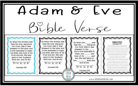12 Adam and Eve Activities - Teaching Expertise