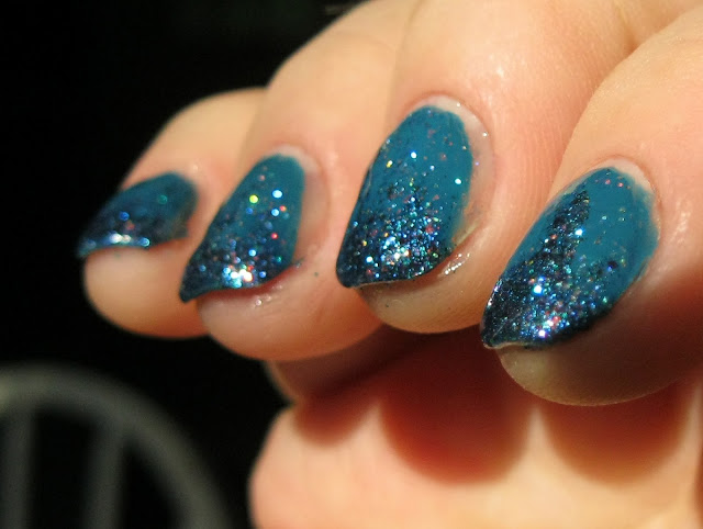 Lacquer Slacker Liz: Evolution of a Blue Bling Manicure