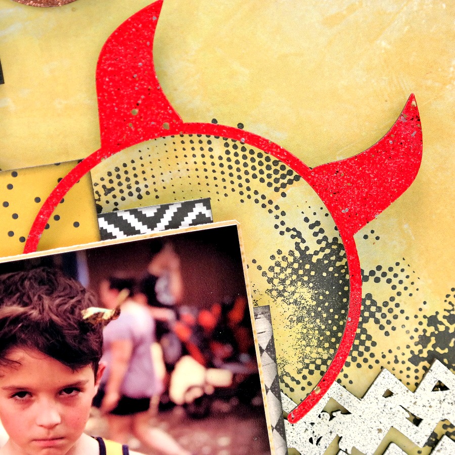 Little Devil Halloween Layout - Creative Embellishments