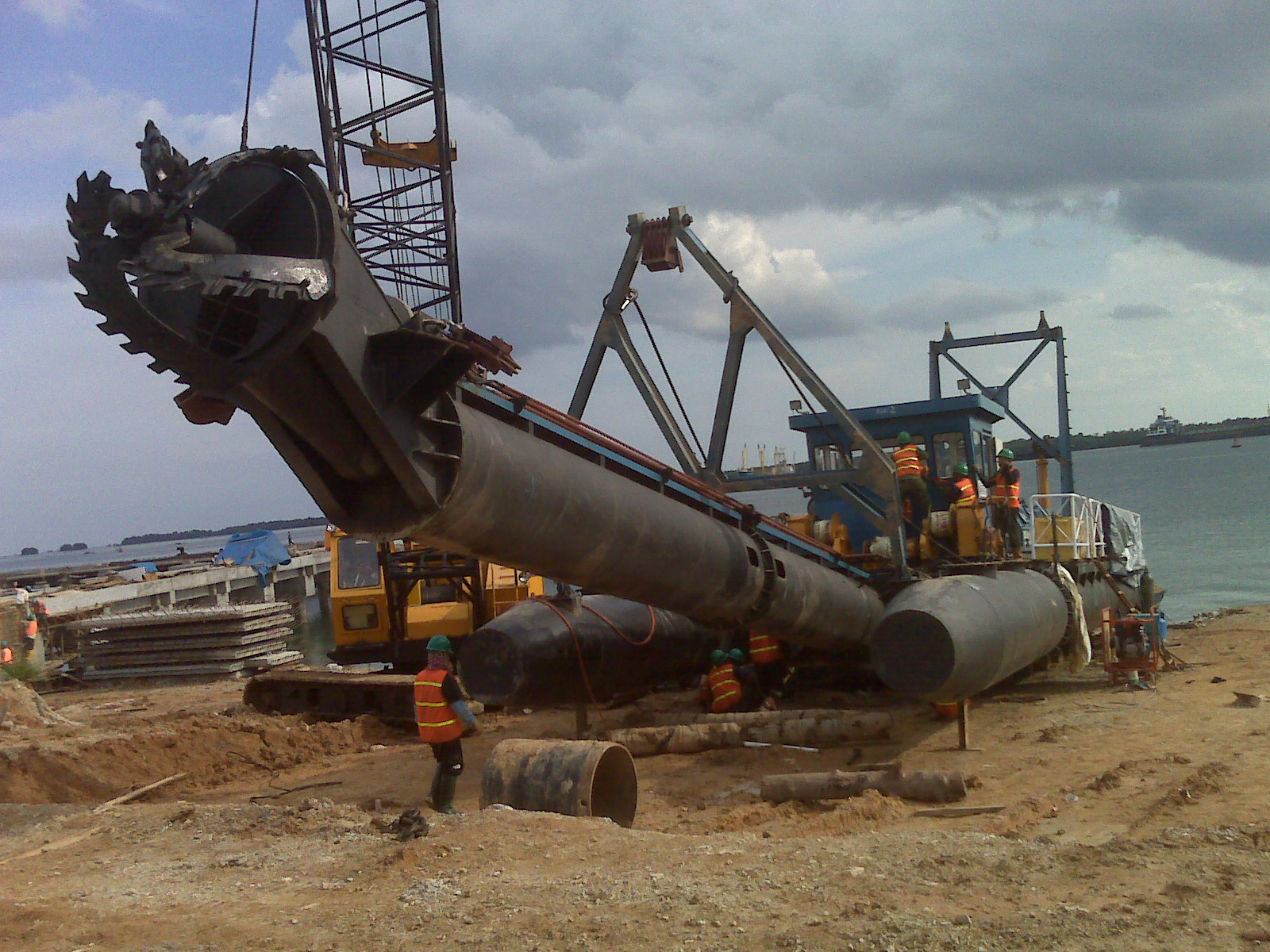 HAMSON CUTTER suction DREDGE { dredger dredging } BUILDER MANUFACTURER ...