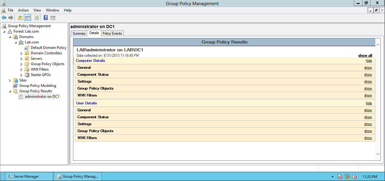 AD Shot Gyan: Group Policy Management Console in Windows 2012 Server