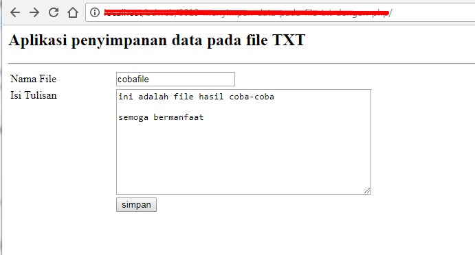 Menyimpan Data Pada File Txt Dengan PHP - Belajar Webpedia