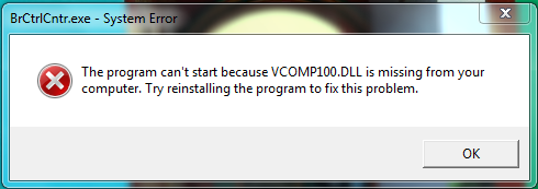 Sửa lỗi "BrCtrlCntr.exe - System Error" CC4, Control Center 4 máy in ...