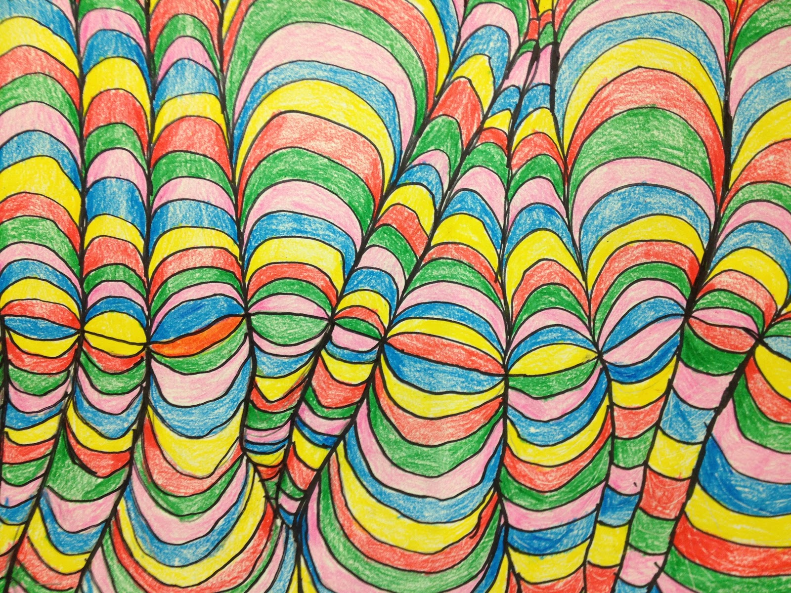 ART with Mrs. Garrett!: Op Art Drawing display