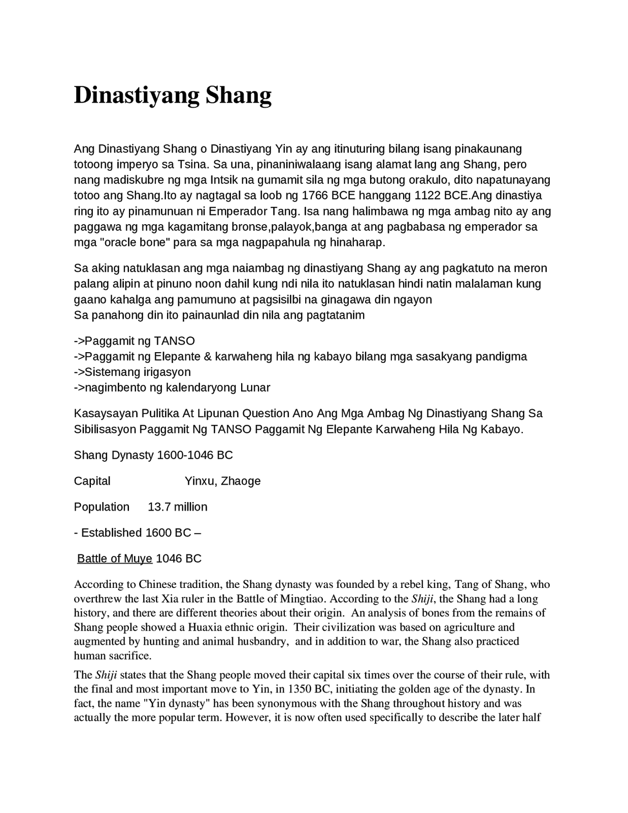 mga dinastiya sa china - philippin news collections