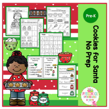 Cookies for Santa Updated! ~ Preschool Printables