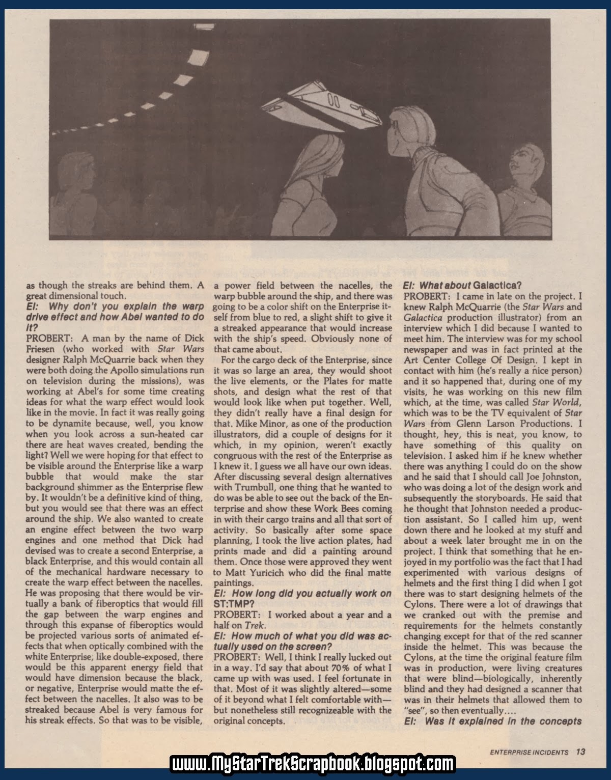 My Star Trek Scrapbook: 1984 Andrew Probert Interview