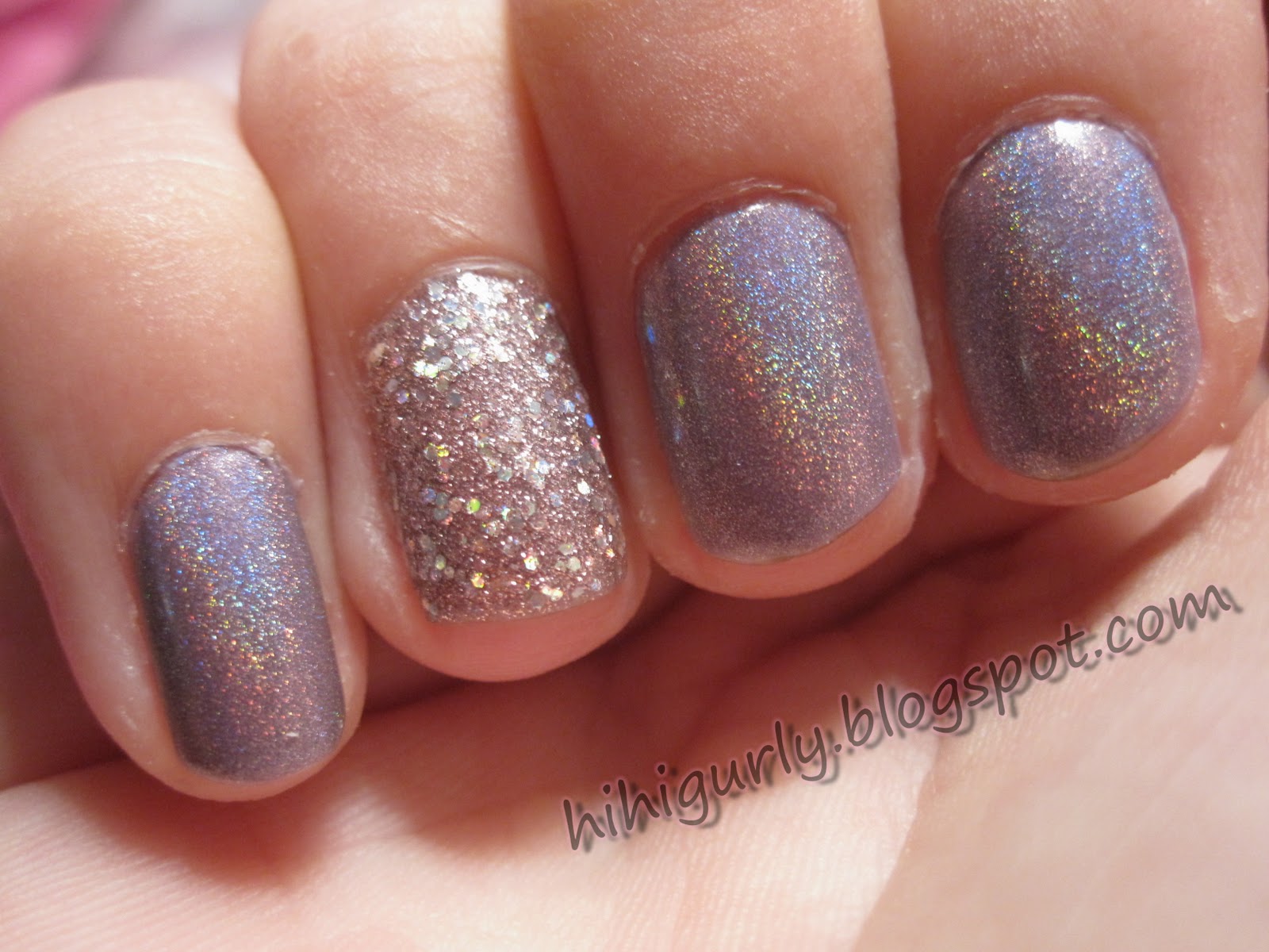 Lovely Little Things: holo-ey nubby mis-matched hands...