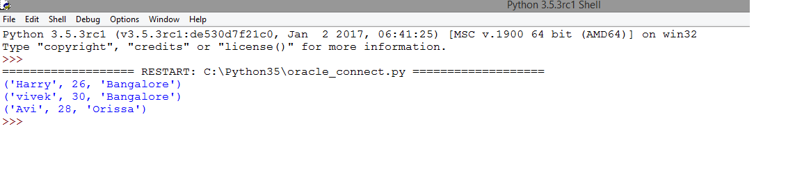 Source Connecting Oracle Database Using Python Cx Oracle