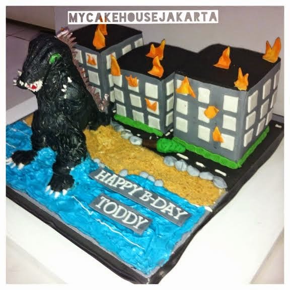 Mycakehouse: Godzilla Cake 3D