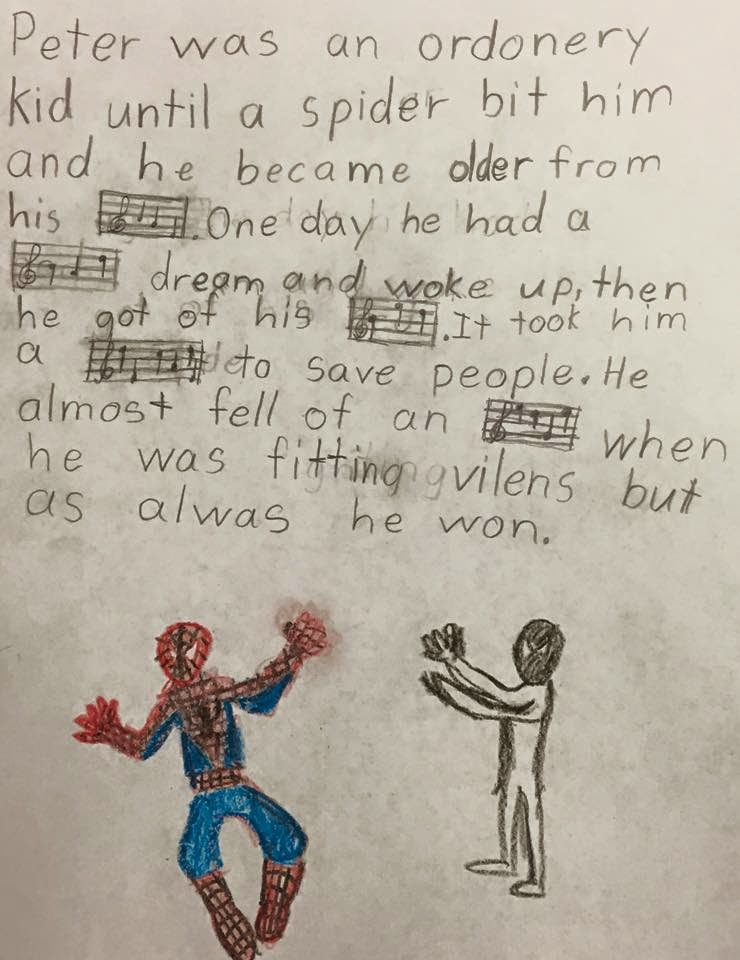 Music Room with a Mountain View: Treble Clef Story Project